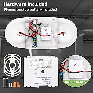 LED Emergency Lights with Battery Backup, Two Head Adjustable Commercial Emergency Lighting, AC120-277V, Hardwired Emergency Exit Light Fixtures for Home and Business, UL Listed, 14 Pack