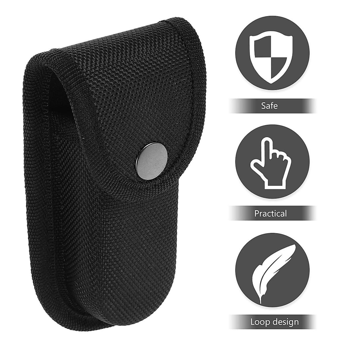 OSALADI 2 Pcs Pocket Knife Sheath Portable Pouch Knife Holders Shop Knife Sheaths Knife Sheath Holster Knife Storage Pouch with Belt Loop (Width: 6.4CM, Height 2.8CM)