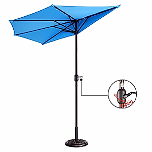 Pure Garden 799024EJU Patio Umbrella, Blue