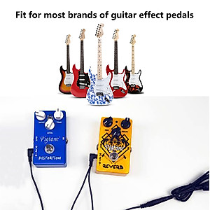 GELRHONR Daisy Chain Guitar Effect Pedal Power Supply Splitter Cable,Right Angle DC 5.5x2.1mm Cable,90 Degree DC 5521 Female to 2 Male Y Cable for CCTV Security Camera,DVR,LED Strip Light Etc（1 to 2）