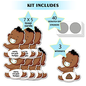 Baby Shower Games 38 Raffle Cards, Baby Shower Lottery Tickets Games Door Prizes Scratch off Cards Games Baby Shower Party Favor, Baby Shower Activity and Idea