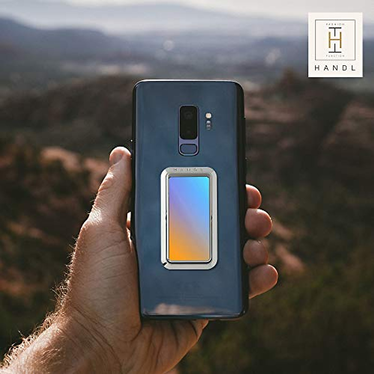 HANDL New York HANDLstick Blue and Purple Iridescent Collection Grip and Stand for Smartphone