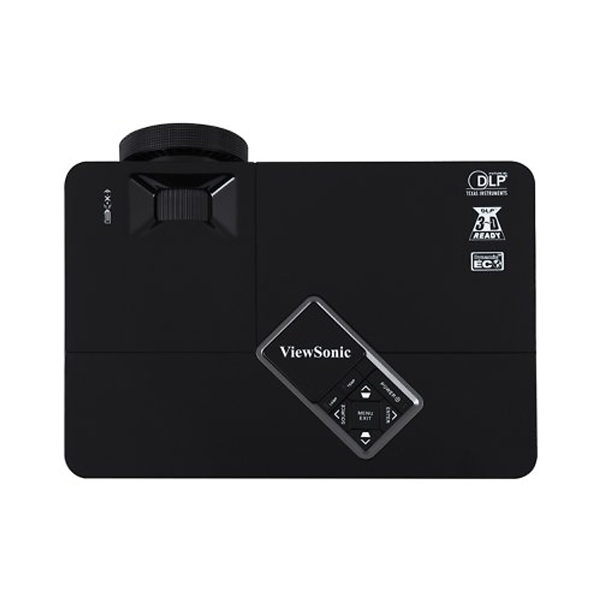 ViewSonic PJD5234 XGA DLP Projector, 2800 ANSI Lumens, 3D Blu-Ray w/HDMI, 120Hz, Black