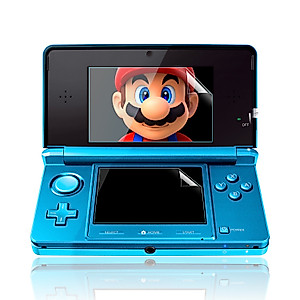 AKWOX (Pack of 4) HD Clear Crystal Top LCD Screen Protector + Buttom LCD Screen Protective Filter for Nintendo 3DS