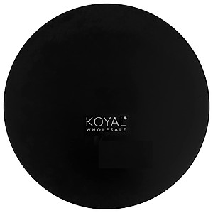 Koyal Wholesale Faux Wood Round Decorative Tray Rustic Wood Tray for Kitchen Counter, Driftwood Gray, 1-Pack