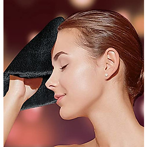 TOALLA 100% Cotton Washcloths 60 Pack|400 GSM|Soft Washcloth for Face|Washcloth Bulk Pack|Washcloth for Body and Face|Highly Absorbent|Fingertip Towel|Washcloth for Bath Room|12 x 12 in|Black