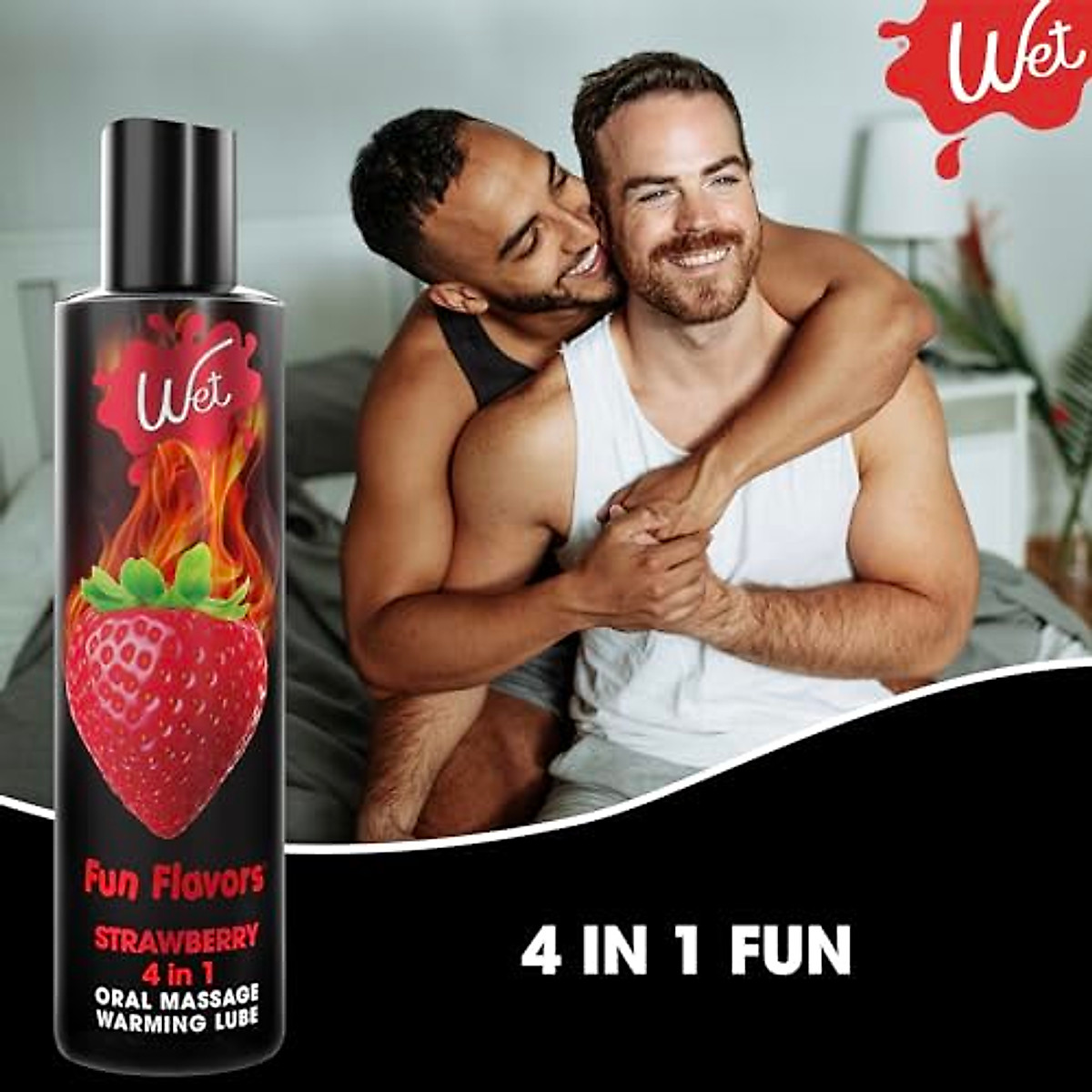 Wet Flavored Tasty Warming Lube Sampler (5- Pack), Five 1 Oz Bottles, Premium Personal Lubricant, for Men, Women and Couples, Ideal for Foreplay, Paraben Free, Gluten Free, Stain Free, Sugar Free