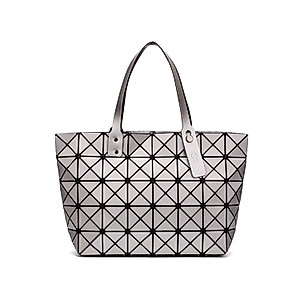 Luminous sac bao Bag Diamond Tote Geometric Quilted Shoulder Bags bolso Silver
