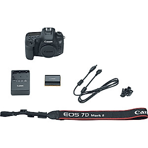 Canon EOS 7D Mark II DSLR Camera Bundle with Canon EF-S 18-55mm IS STM Lens + Canon 75-300mm III Telephoto Lens + 64GB Memory Card + Camera Case - International Version