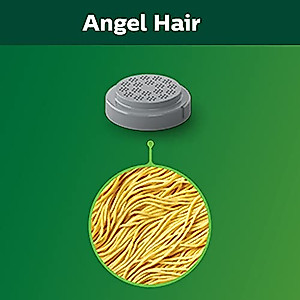 Philips Compact Pasta Maker 4-in-1 Accessory Shape Kit- Pappardelle, Tagliatelle, Angel Hair and Lasagna, Gray