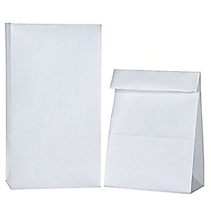 6lb White Rainbow Paper Bags 500 Count (5 x 100 Packs)