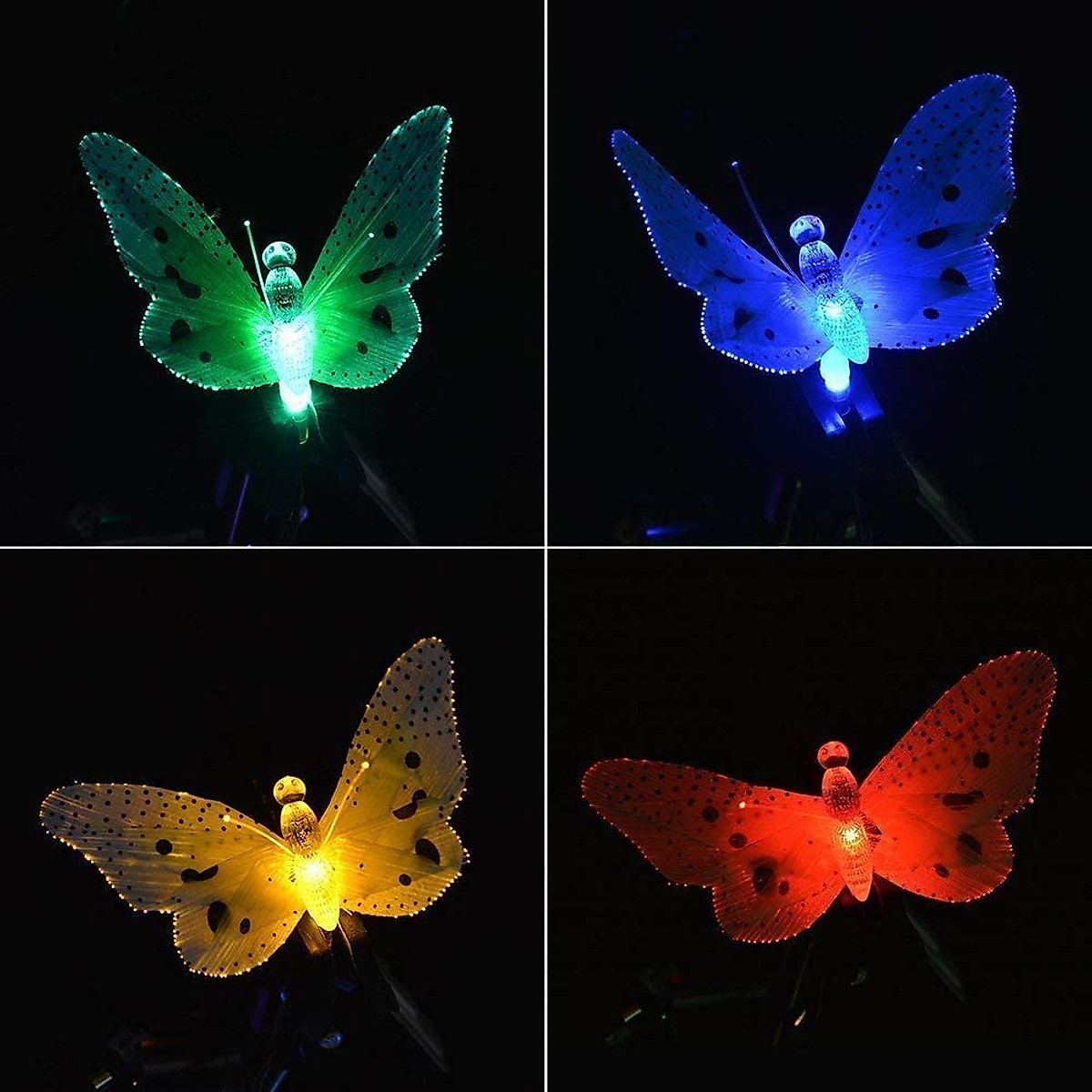 Berocia 20 LED Butterfly String Lights with Remote USB Plug in Outdoor Waterproof Twinkle Fairy Lights 8 Modes for Camping Indoor Bedroom Home Garden Party Decor Xmas Tree Porch Patio Night Light