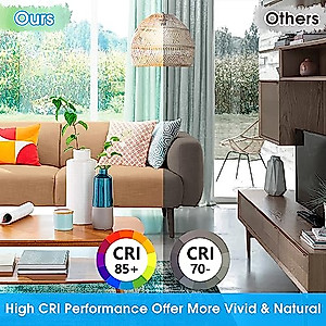 Maylaywood A19 LED Light Bulbs, 60 Watt Equivalent LED Bulb, Daylight White 5000K, 850 Lumens, E26 Standard Base, Non-Dimmable, 9W Bright White LED Bulbs for Living Room Bedroom Home Office, 12-Pack