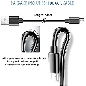 USB Mirco Charger Charging Cable Cord Compatible for Bushnell Wingman GPS Speaker, Bushnell Neo Ghost/Phantom, Lzzo Swami 6000 Golf GPS, Foretrex 601, Golf Buddy Voice/Voice 2 Voicex VT3 VS4 Golf GPS