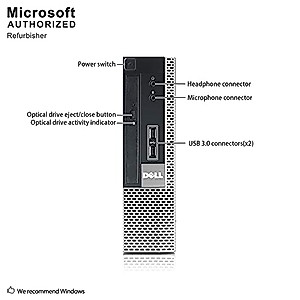 Dell OptiPlex 9020 USFF Desktop Computer PC, Intel Quad Core i7-4770s up to 3.9GHz, 8G DDR3, 256G SSD, WiFi, BT, 4K Support, DP, VGA, Windows 10 Pro 64 Bit-Language English/Spanish/French(Renewed)