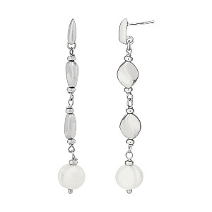 Welry 9-10mm Freshwater Cultured Pearl Drop Earrings in Sterling Silver
