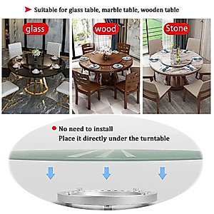 Ø 8in 10in 12in 14in 16in 20in 24ni 27in 32in Lazy Susan Silent Rotating Bearing Turntable With Threaded Rubber Pad 360 Degree Swivel Turntable Heavy Duty Aluminium Alloy Swivel Base