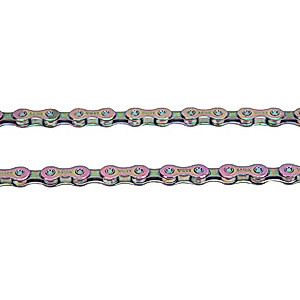 Oumefar Carbon Steel Bike Chain, High Rigidity Fluent Shifting Bike Accessory 980kg Tensile Strength Strengthened Shaft with Chain Connector for Road Bike Sportinggoods