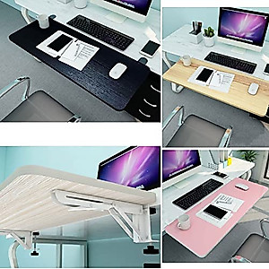 Ergonomic Desk Extender 7 Colors Wooden Keyboard Tray Mouses Platforms - with Steel Foldable K-Bracket - Folds Or Unfolds Easily - Clamp-On - Armrest Shelf Computer Elbow Arm Support