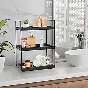 3 Tier Bathroom Countertop Organizer，Counter Standing Rack Cosmetic Organizer Holder,Bathroom Counter Organizer and Storage Shelf,Bathroom Counter Trays Storage,Kitchen Spice Counter