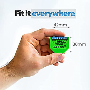 Shelly Dimmer2, Relay Switch, WiFi Smart Home Automation, Compatible with Alexa & Google Home, iOS Android App, No Neutral and Hub Required, Wireless Light Switch, Smart Appliances, Smart Dimmer