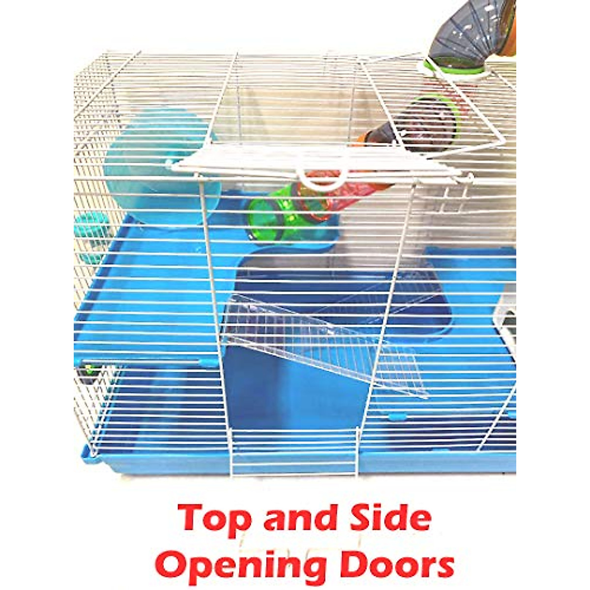Large 3-Floors Expandable and Customizable Small Animal Critter Cage for Dwarf Syrian Hamster Habitat Rodent Gerbil Rat Mouse Mice