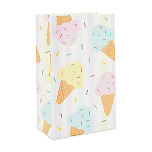Ice Cream Party Favor Bags for Kids Birthday Decorations (36 Pack)