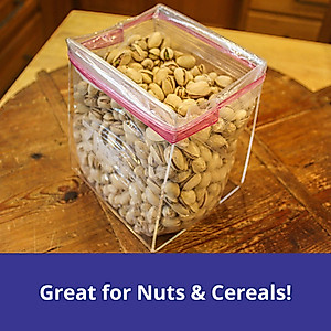 Zip Quicker Ziplock Bag Holder/Food Storage Bag Stand/Baggy Rack Holder/Hands-Free to Pour Leftovers/Filling Zip Lock Freezer Bag Stand/Bag Prep/Comes with both Gallon & Quart Sizes