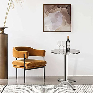 REDCAMP 24 inch Round Top Aluminum Bar Table with Flip-Up Top, Cocktail Table Bistro Pub Table for Parties Restaurant, 45" and 29.5" Two Height Adjustable