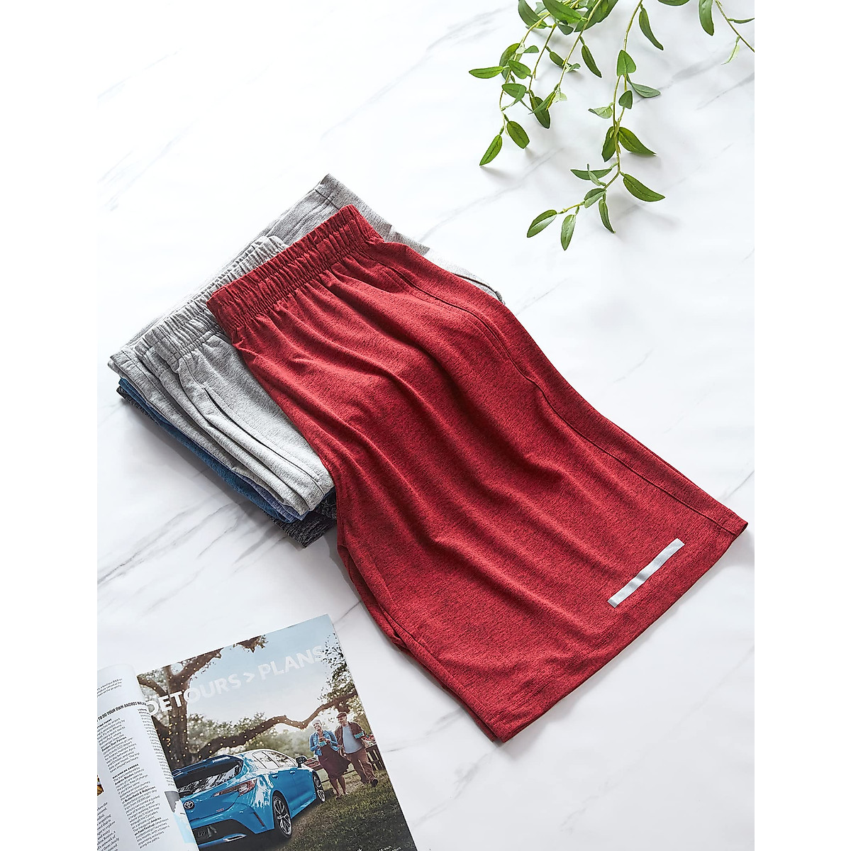 5 Pack Big Boys Youth Athletic Mesh Basketball Shorts with Pockets Quick Dry Activewear (Set 4, Large)