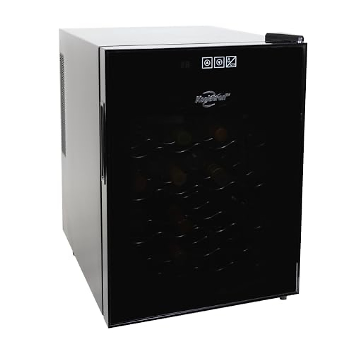 Koolatron 20 Bottle Wine Cooler, Black Thermoelectric Wine Fridge, 1.7 cu. ft. (48L), Freestanding Wine Cellar, Red, White and Sparkling Wine Storage for Home Bar, Apartment, Condo