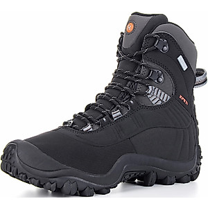 XPETI Men’s Thermator Mid-Rise Waterproof Hiking Boot Insulated Non-Slip Black 9