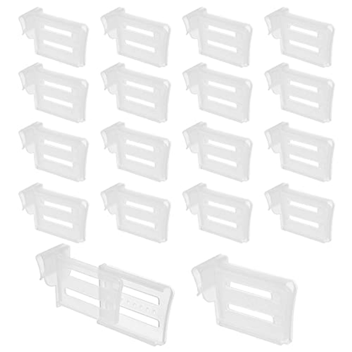 Fridge Divider, 16 Pack Refrigerator Door Organizer, Drawer Adjustable Separators, Expandable From 2.5-4.3 Inches, for Home Kitchen Office Supplies Tidy, Clear