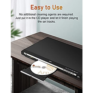 Arsvita CD Laser Lens Cleaner Disc Cleaning Set for CD/VCD/DVD Player, Not Compatible for Bose Player, Safe and Effective
