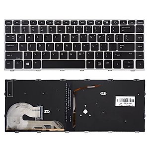 SUNMALL Replacement Keyboard Compatible with HP EliteBook 745 G5 745 G6 840 G5 846 G5 840 G6 846 G6.ZBook 14u G5 ZBook 14u G6 with Backlight (No Pointer)