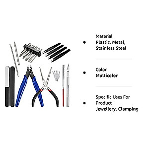 17 Pieces Metal Puzzle Tool Set Tool DIY Metal Model Kits Tools Tab Edge Cylinder Cone Shape Bending Assist Tools for 3D Metal Jigsaw Puzzles Assembly Basic Model Building, Repairing and Fixing