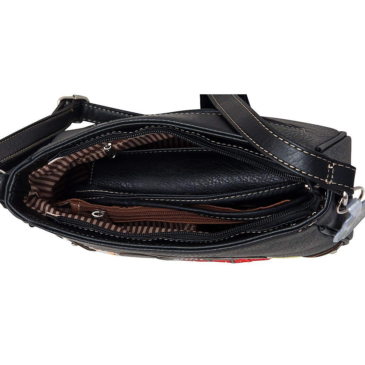 HW Collection Dog Paw Print Handbag Small Crossbody Bag Shoulder Purse Women Wallet Set (Black Light Grey Paw)