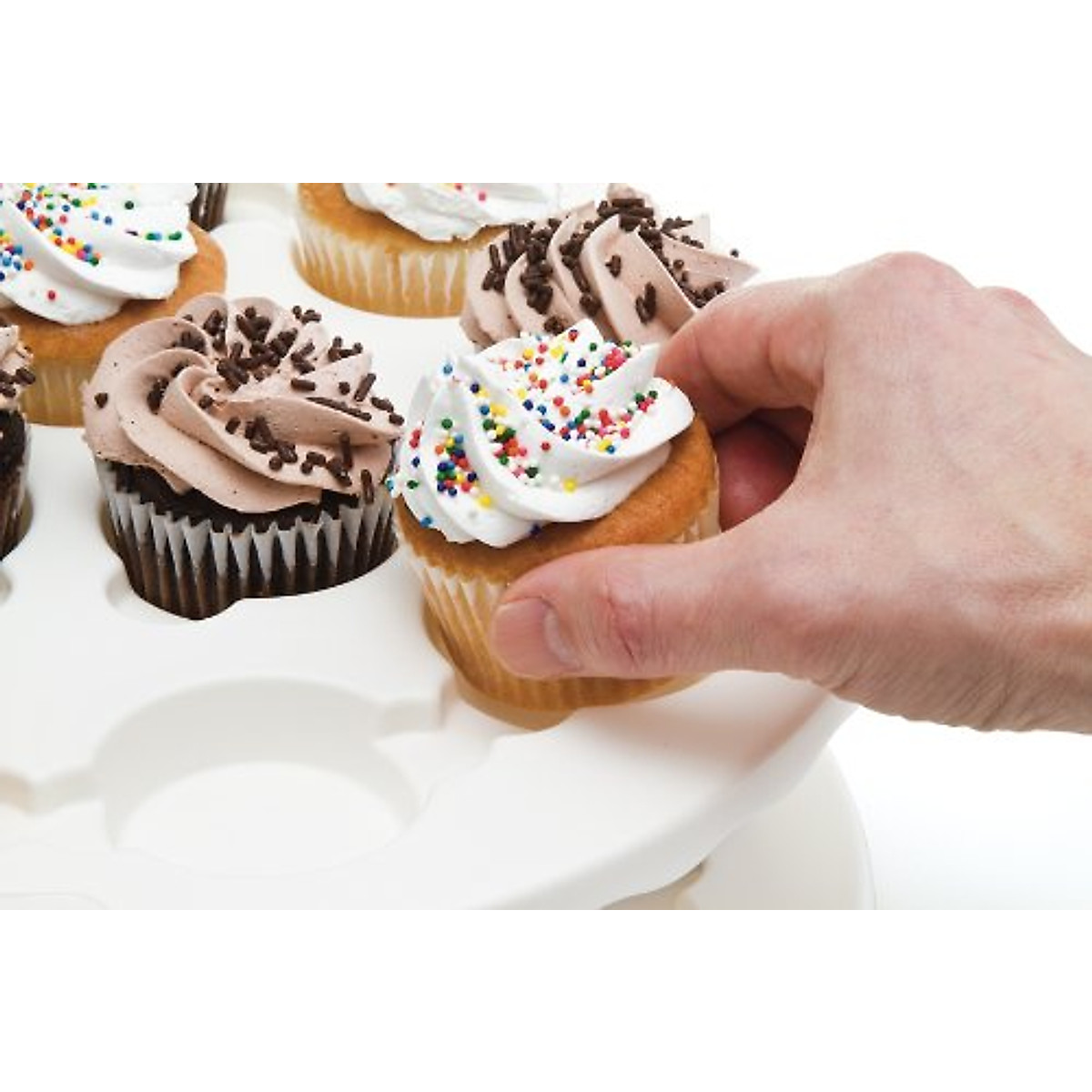 Prepworks by Progressive Collapsible Cupcake and Cake Carrier, 24 Cupcakes, 2 Layer, Easy to Transport Muffins, Cookies or Dessert to Parties - Teal - In Amazon Frustration Free