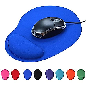 Mice Mat Computer Game Mouse Wrist Pad Solid Color Ergonomic Comfortable Gel Wrist Support Desk Pads(red)