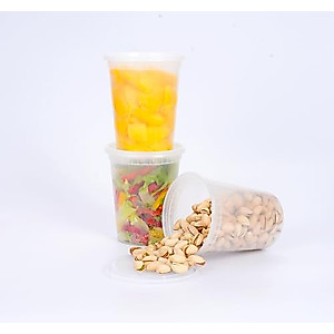 EDI [32 OZ, 200 Sets] Wholesale Plastic Deli Food Storage Containers with Airtight Lids | Microwave-, Freezer-, Dishwasher-Safe | BPA Free | Heavy-Duty | Meal Prep | Leakproof | Recyclable