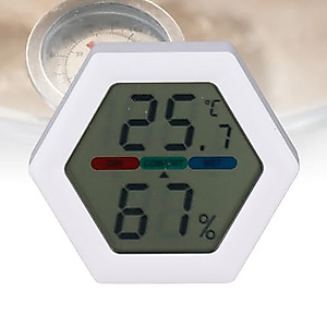 Digital Hygrometer Thermometer, Indoor Hygrometer Thermometer Comfort Indicator Clear Display Versatile Room Humidity Gauge Thermometer for Living Room Kitchen Office