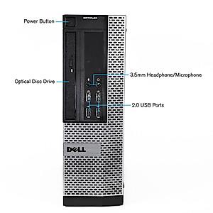 Dell Optiplex 990 SFF Flagship Premium Business Desktop Computer (Intel Quad-Core i5-2400 Up To 3.4GHz, 16GB RAM, 2TB HDD, DVD, WiFi, VGA, DisplayPort, Windows 10 Professional) (Renewed)