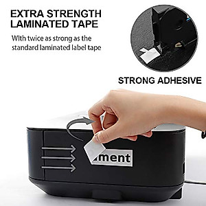 Unistar Ptouch Tape 12mm 0.47 White Label Tape Compatible for Brother ptouch Label Maker Tape TZe-231 TZ-231 TZ Tape Laminated White, for Brother Label Maker PT-D210 PT-D400 PT-D600 PT-1280, 6 Pack