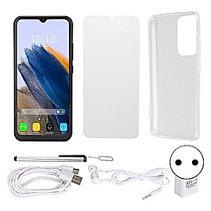 S22 Ultra Unlocked Smartphone - 6.6 Inch HD Screen Smartphone 8GB 64GB Memory, Face Recognition, with Front 8MP and Rear 24MP Camera, f2.0 Aperture WiFi Cell Phone for Android 12, Black(US)