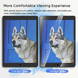 MOBDIK [2 Pack Paper Screen Protector Compatible with iPad 6th/5th Generation 9.7 inch, Crafted for Natural Writing, Anti Glare with Easy Installation Kit, Compatible with iPad 9.7&iPad Pro 9.7