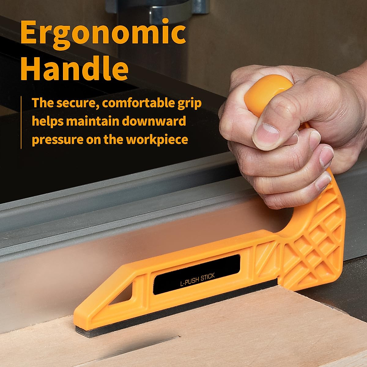 POWERTEC Tandem Featherboard & L-Shaped Fits Table Saw, Router Table, Band Saw, Shaper, Planers & Jointer. Wood Pusher Reduces Kickback & Increases Safety. 2PK (71555V)