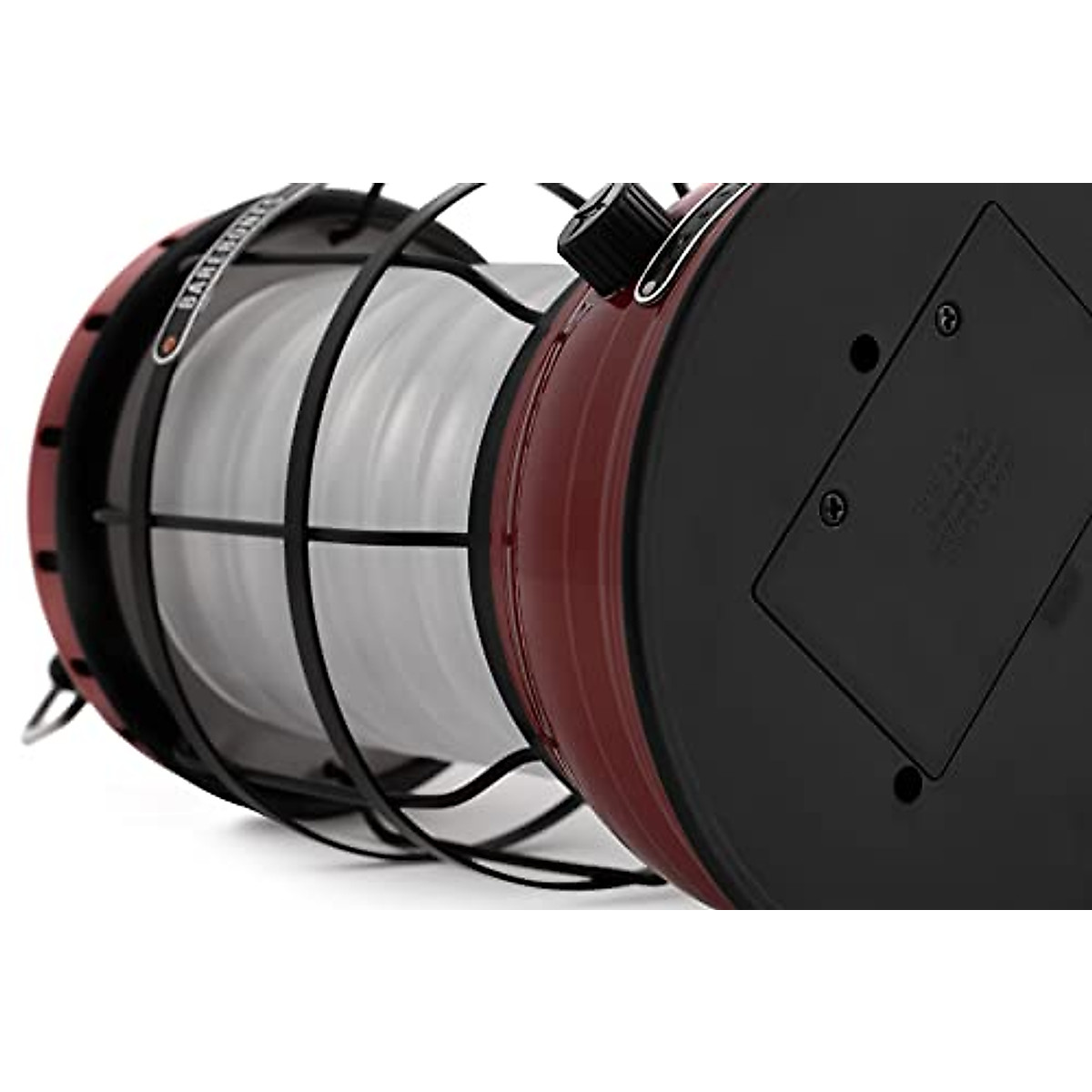 Barebones Bronze Forest Lantern - Vintage, Rechargeable, Adjustable Brightness (Red)