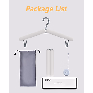 Sazfli Travel Hangers, 4-Pack Foldable Hangers, Premium ABS Plastic, Lightweight and Portable, Ideal for Clothes and Socks, Collapsible in Color Gray