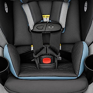 Evenflo Revolve360 Slim 2-in-1 Rotational Car Seat with Quick Clean Cover (Stow Blue)
