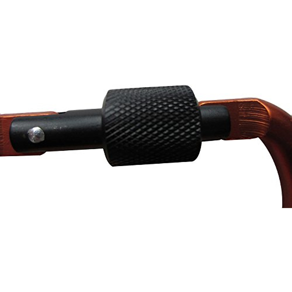 LeBeila 5 PCS Carabiner Climbing D Ring Keychain with Clip Durable Heavy Duty Aluminum Screw Locking Hooks for Hiking, Fishing and Outdoors (Orange)